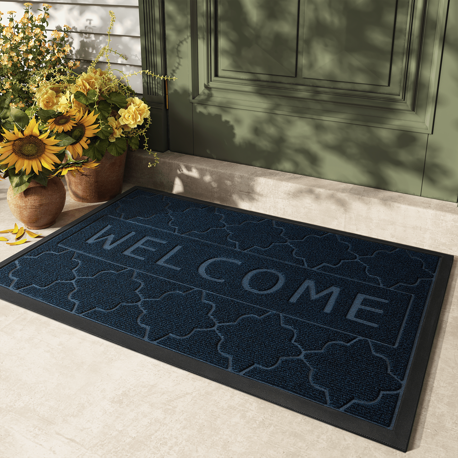 REINDEER FLY Heavy Duty Indoor Outdoor Welcome Mat, Non-slip, Low ...