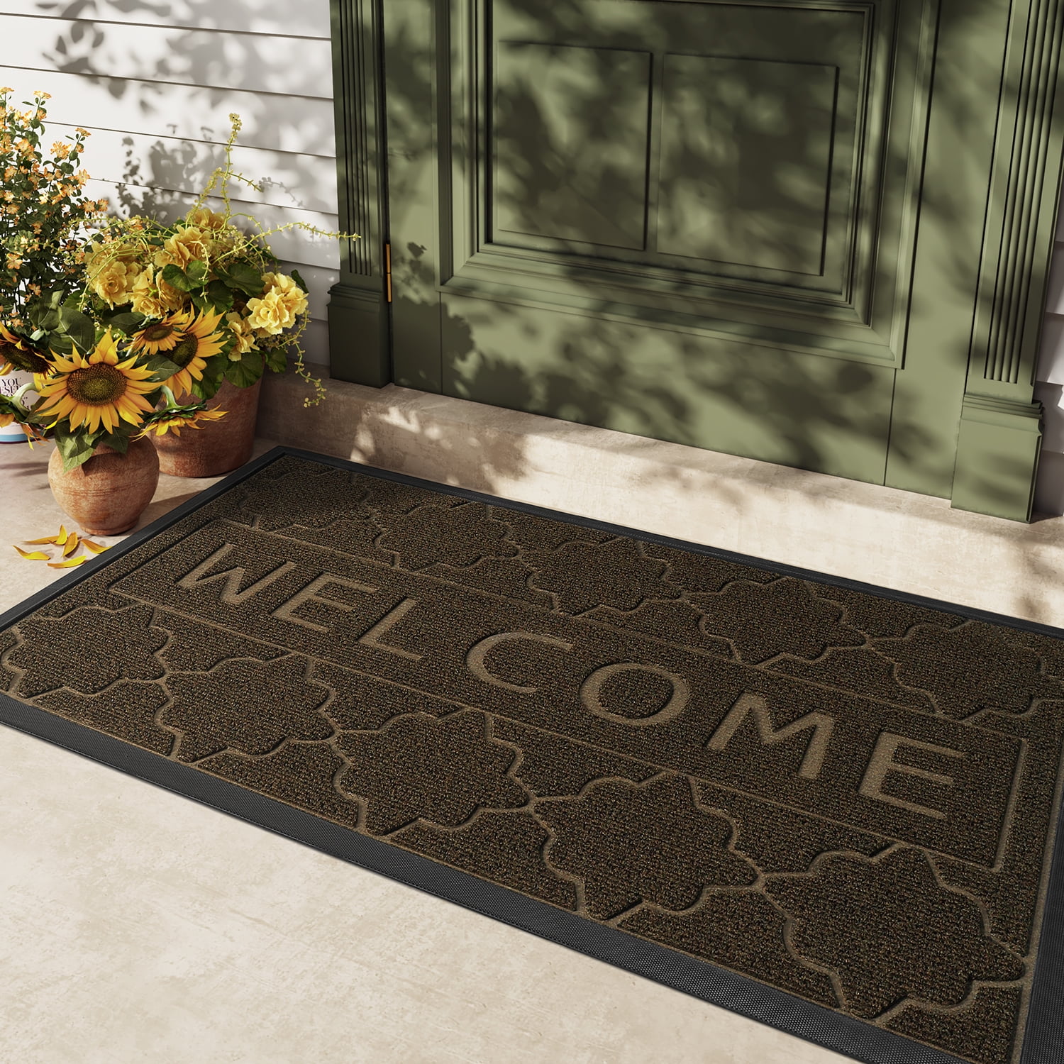 "PABUBE Indoor/Outdoor Welcome Mat, Non-slip, Low Profile, for Entryway ...