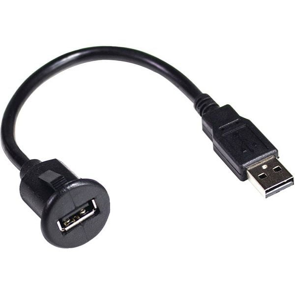 PAC Short USB Dash Mount Adaptor Cable Type A Male to Type A Female ...