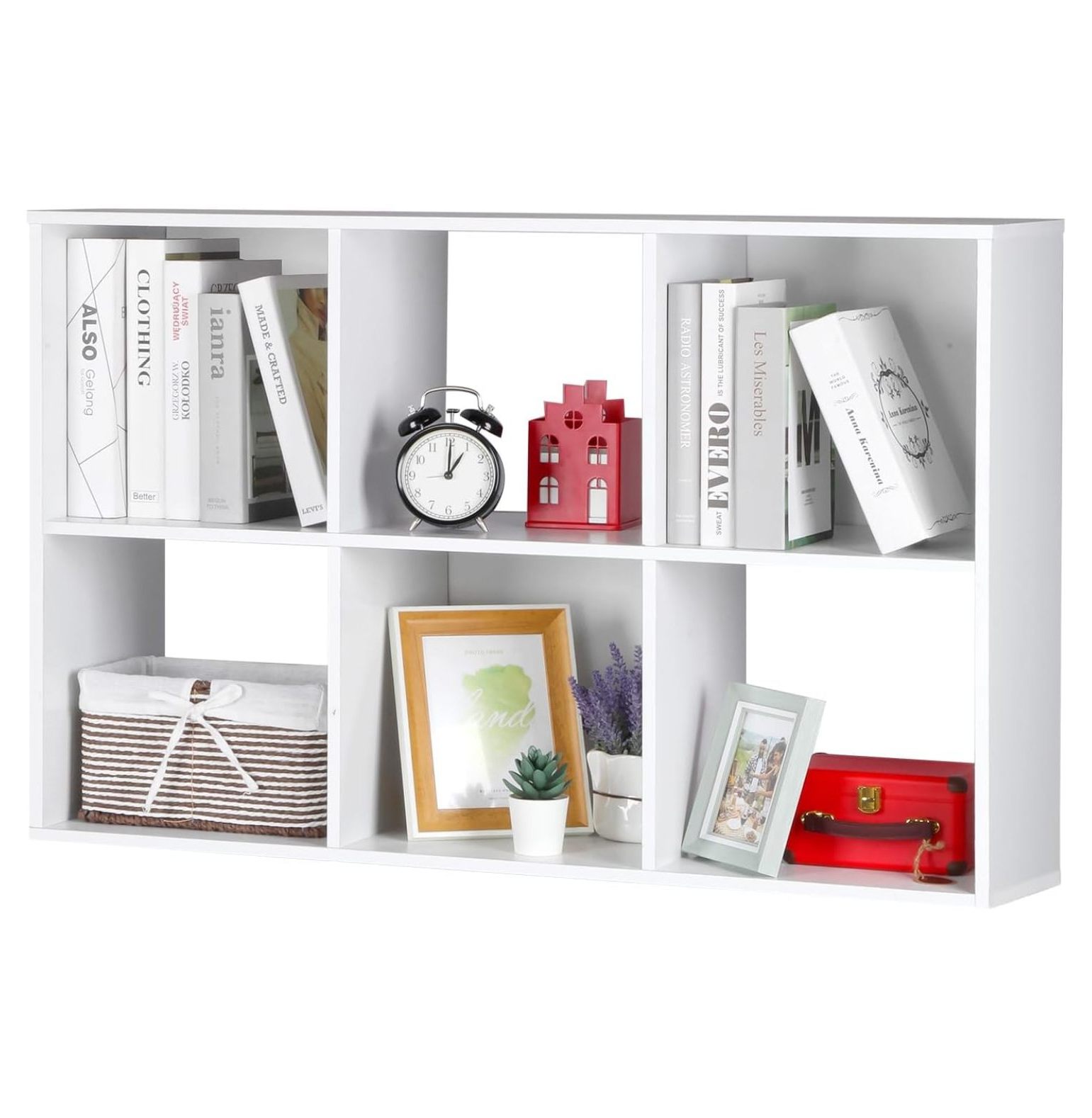 PACHIRA US 6-Cube Wooden Storage Bookcase, Modular Bookshelf Square ...