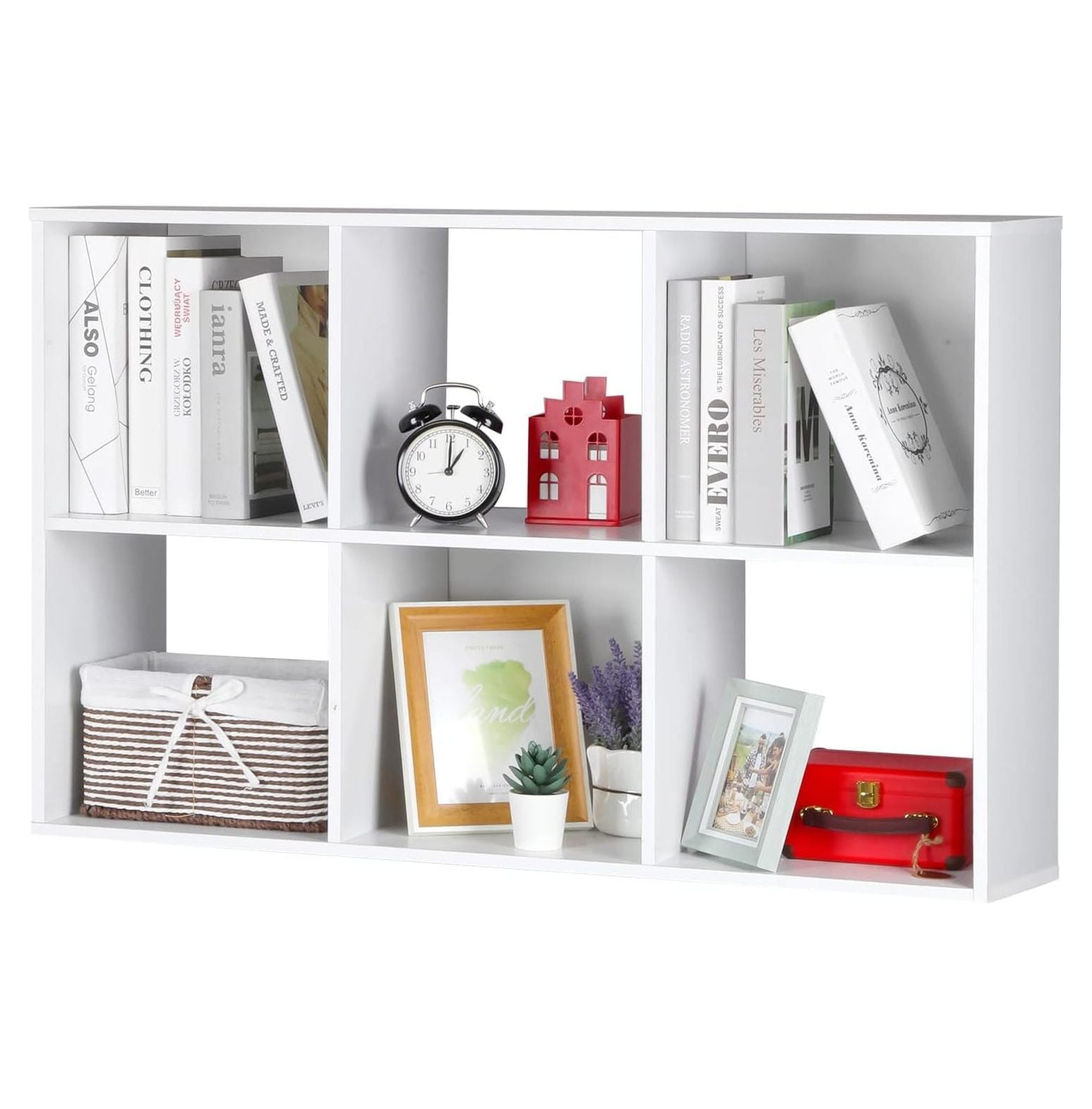 PACHIRA US 6-Cube Wooden Storage Bookcase, Modular Bookshelf Square ...