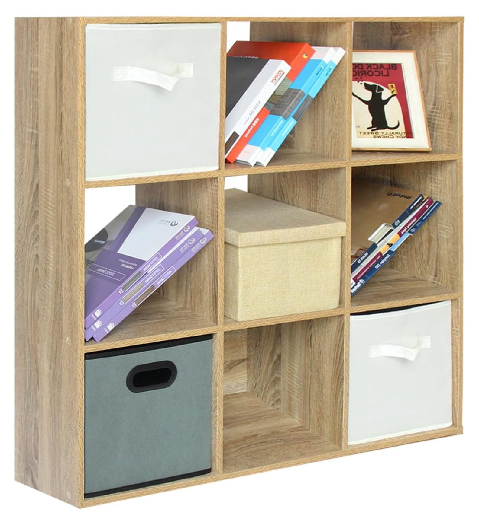 PACHIRA US 9 Cube Storage Bookcase, Unit Shelf, Wooden Closet Cabinet ...