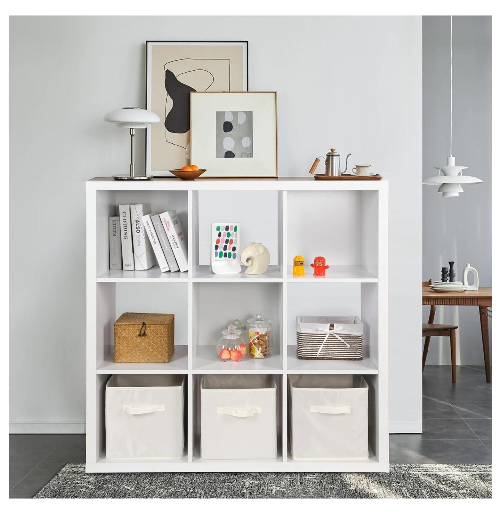 PACHIRA US 9 Cube Storage Shelf Organizer - Open Bookshelf Floor ...