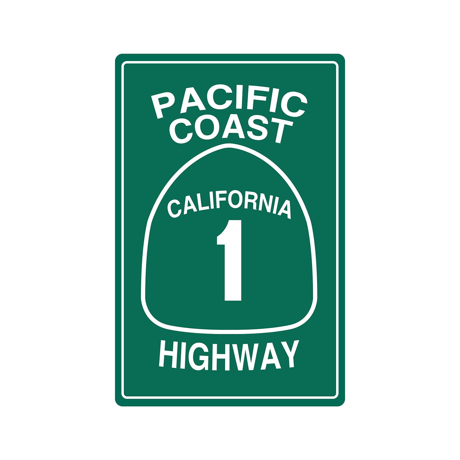 PACIFIC COAST HIGHWAY CALIFORNIA 1 Aluminum Sign road freeway cali ...