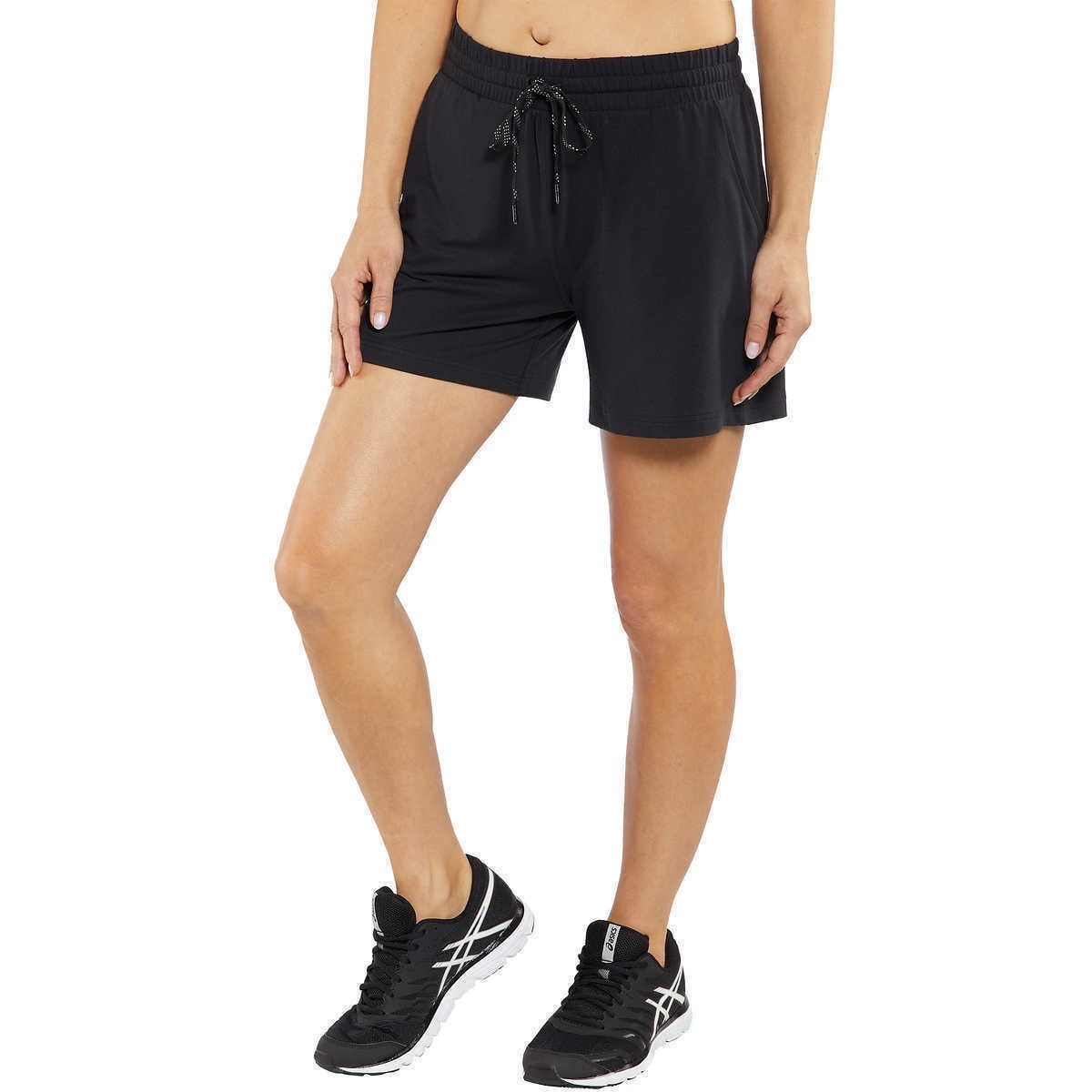 PACIFIC TRAIL Women's Cozy Short with Zippered Tech Pocket, Black XS ...