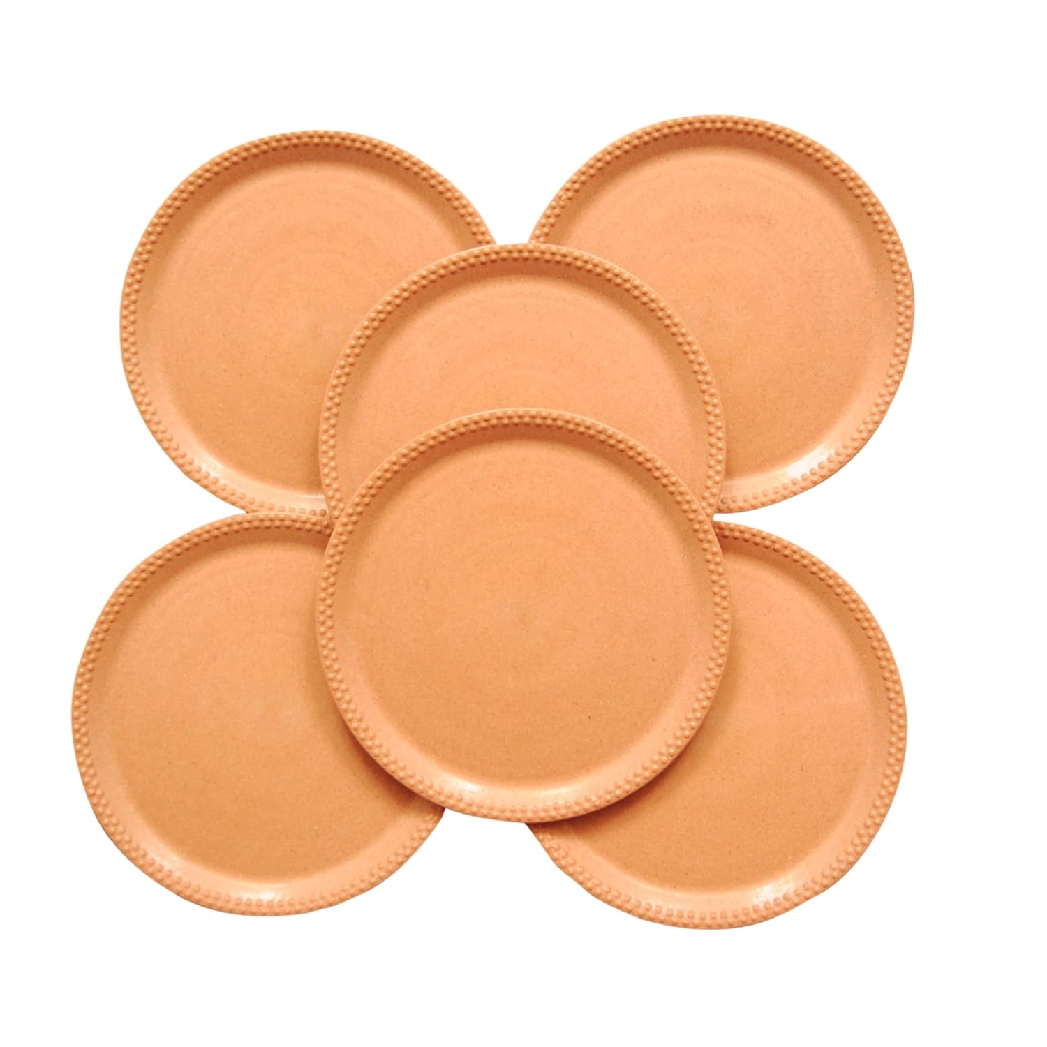 PACING GRASS Quarter Plates Set of 6 8Inch Made with Bamboo Rice Husk ...