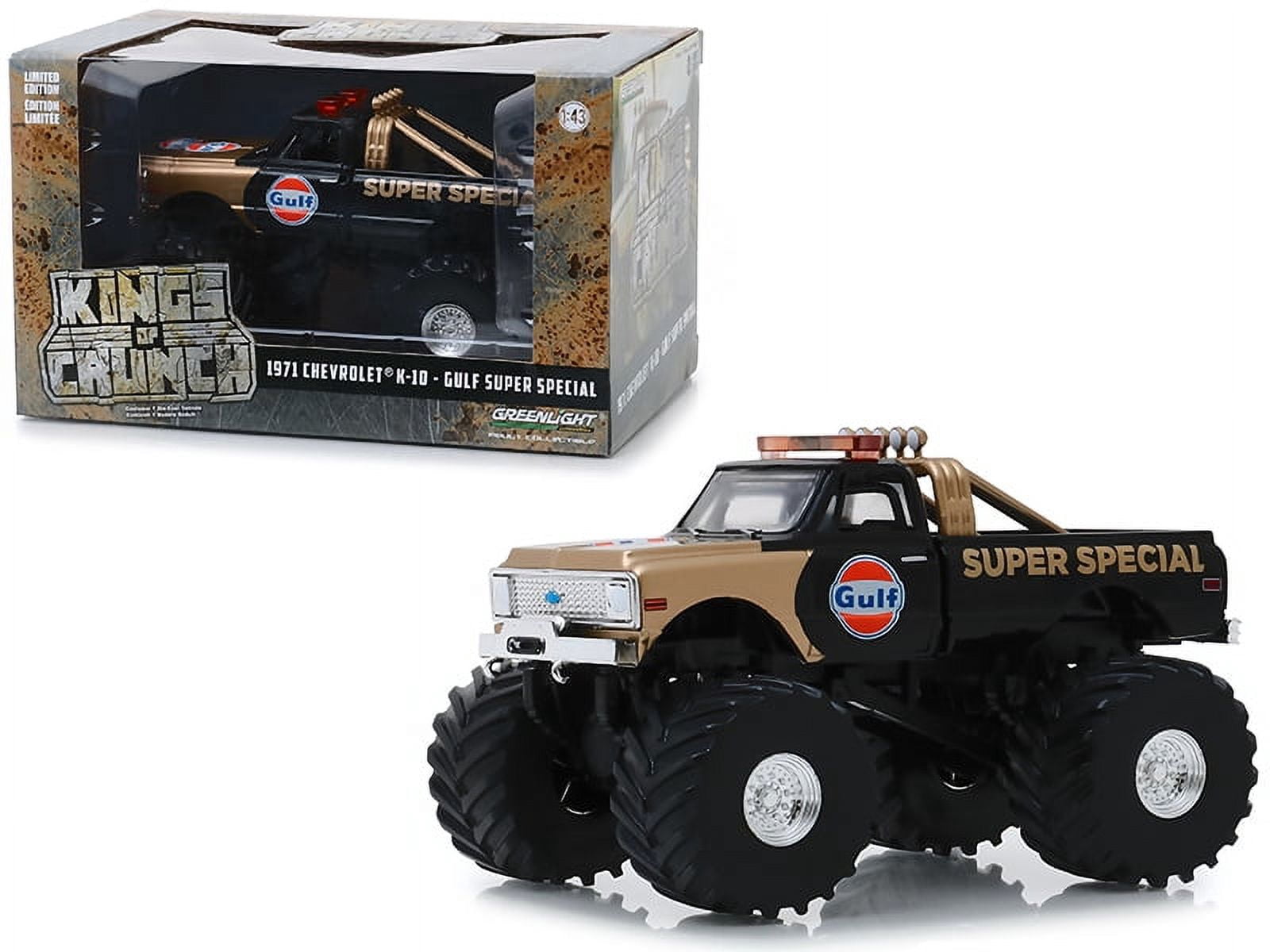 PACK OF 2 - "1971 Chevrolet K-10 Monster Truck Gulf Super Special ...