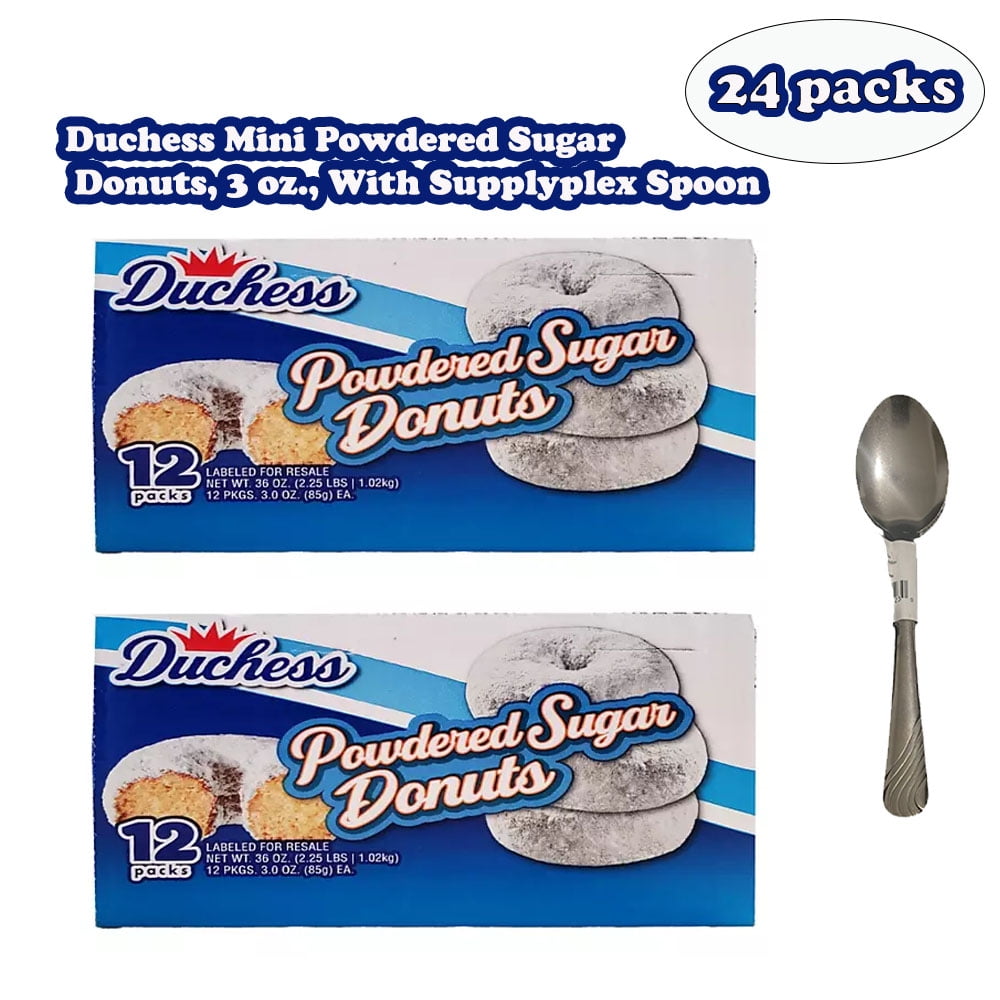 PACK 2| Duchess Mini Powdered Sugar Donuts, 3 oz., 24 pk with ...