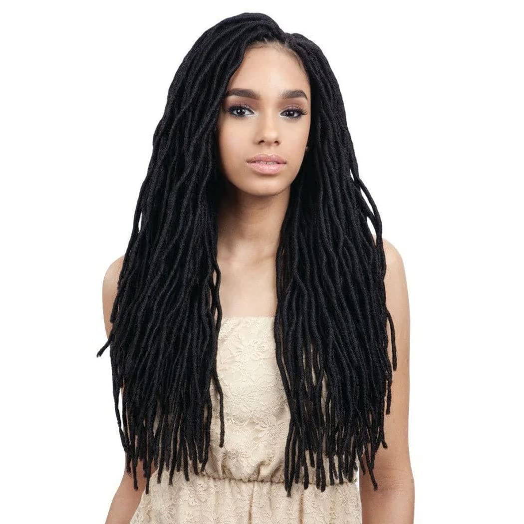 PACK* 2X SOFT WAVY FAUX LOC 20" - Synthetic Crochet Braid Dread [1B Off ...