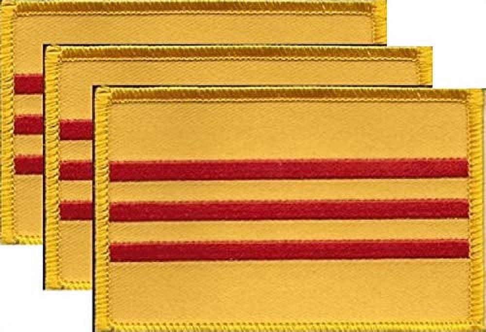 South Vietman Flag Patch Set - Pack of 3 Embroidered Iron On or Sew On ...