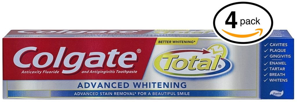 (PACK OF 4 TUBES) Colgate Total ADVANCED TOOTH WHITENING Toothpaste ...