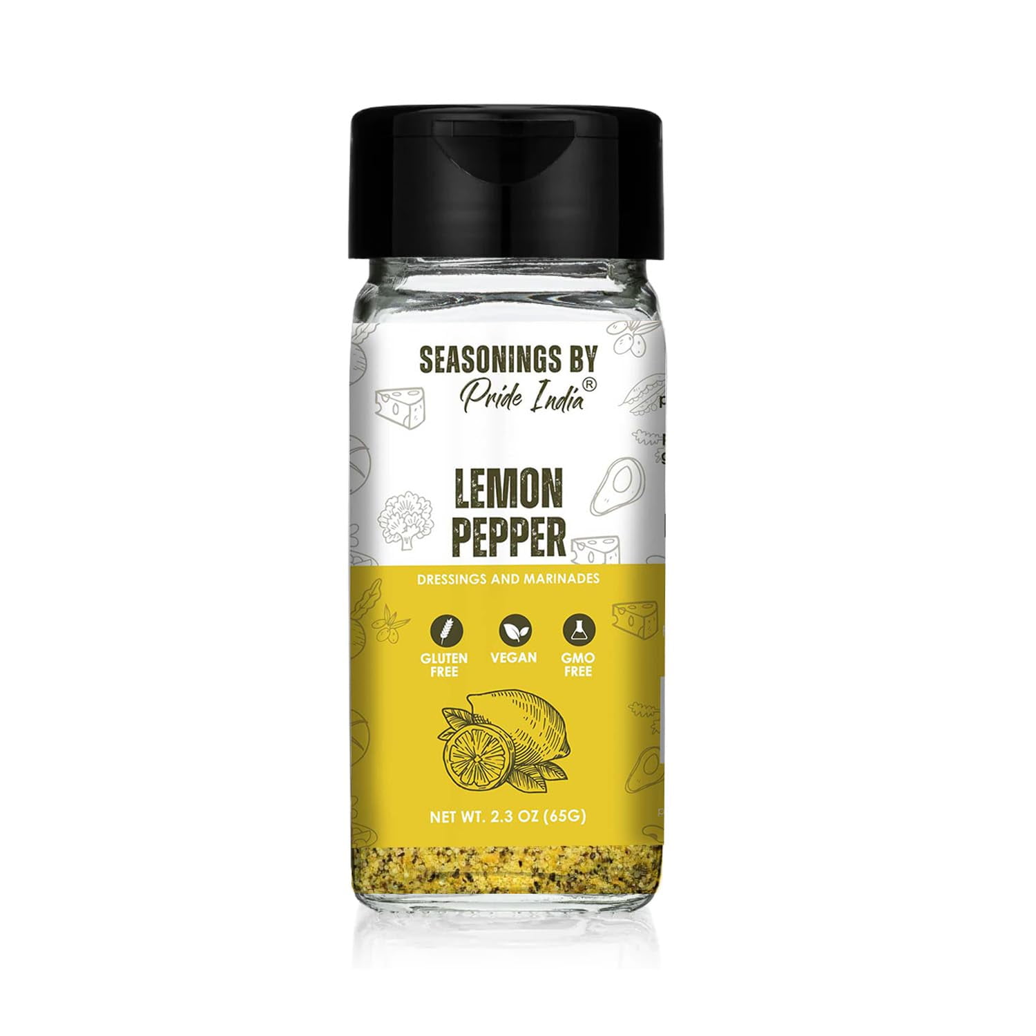 PACK of 6-Lemon Chili Pepper 2.3 oz Convenient Dual Sifter Cap Spicy ...