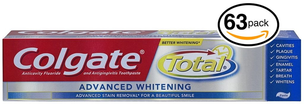 (PACK OF 63 TUBES) Colgate Total ADVANCED TOOTH WHITENING Toothpaste ...