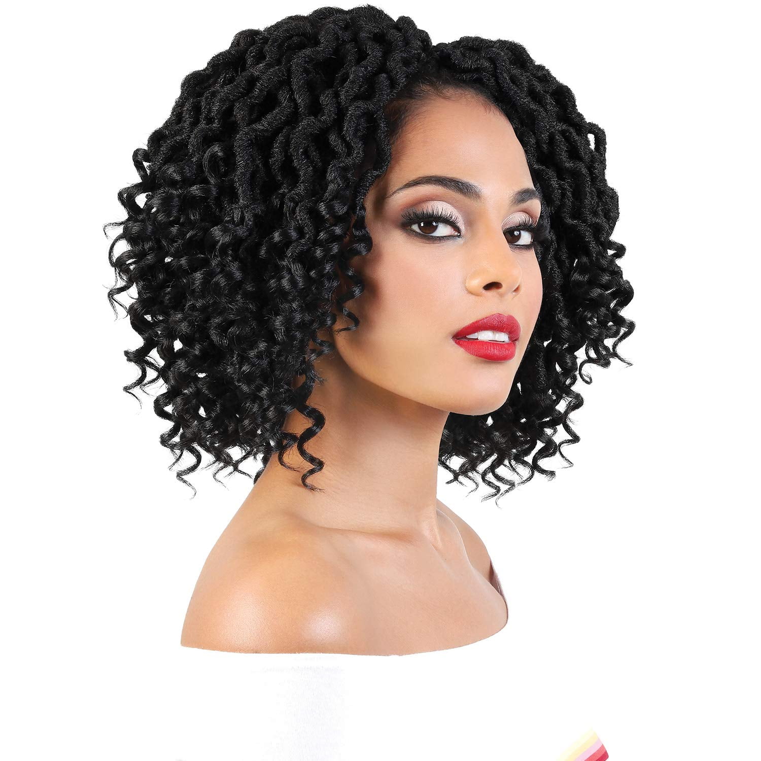 PACK DEALS! Synthetic Hair Crochet Braid 4X Curly Goddess Locs 9" (CCG ...