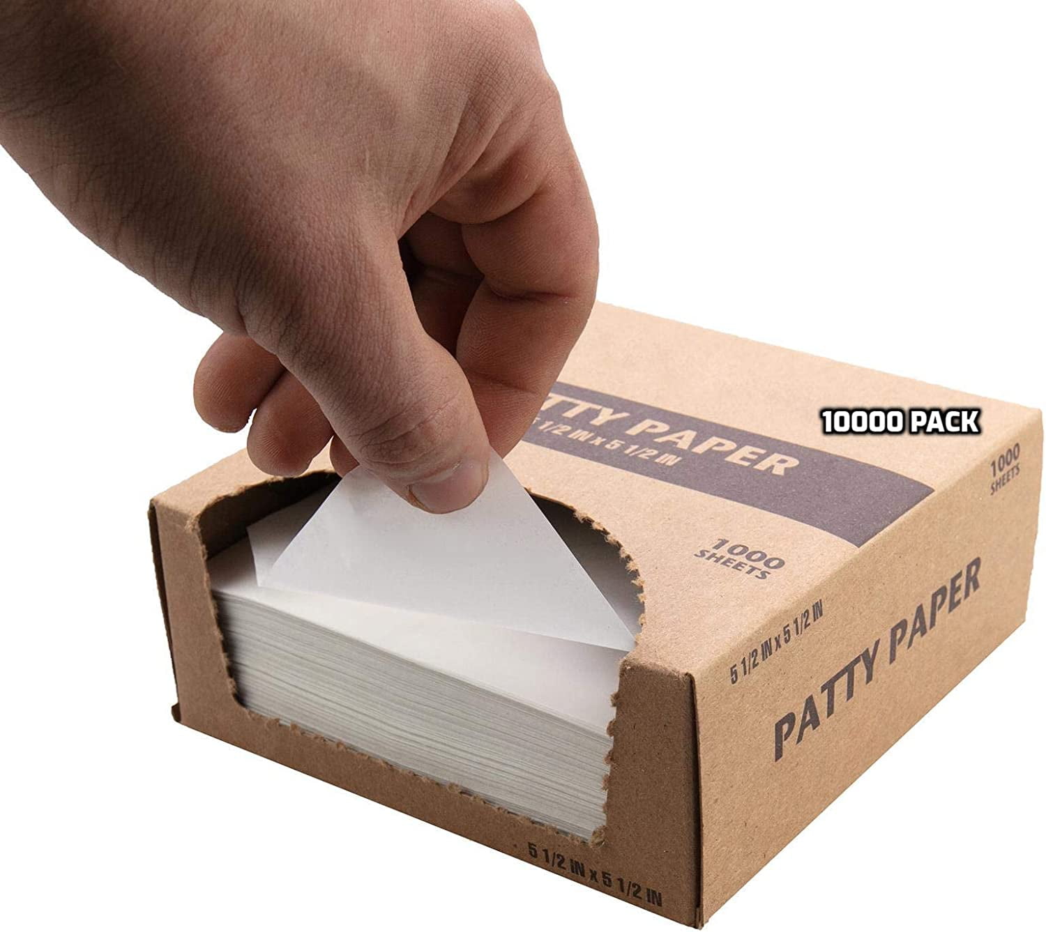 PACK] Dry Wax Burger Patty Liner Paper 5.5 x 5.5 Inches - Square Patty ...