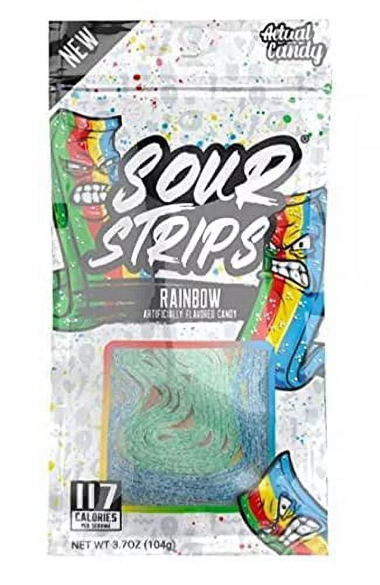 ( PACK OF 1 ), Rainbow Flavored Sour Strips - Walmart.com