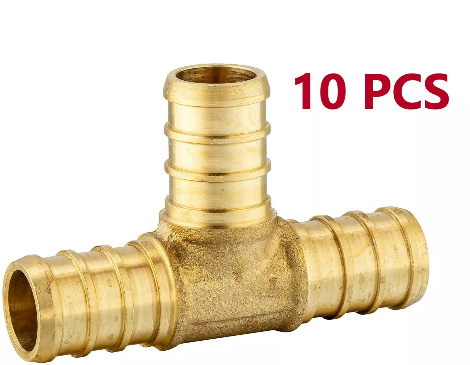 (PACK OF 10) EFIELD PEX 1"x1"x1" INCH TEE BRASS CRIMPING FITTING (Lead ...