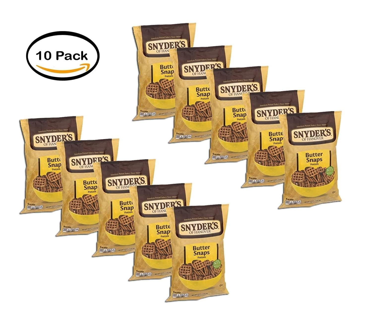 PACK OF 10 - Snyder's of Hanover Pretzels, Butter Snaps, 12 Oz ...