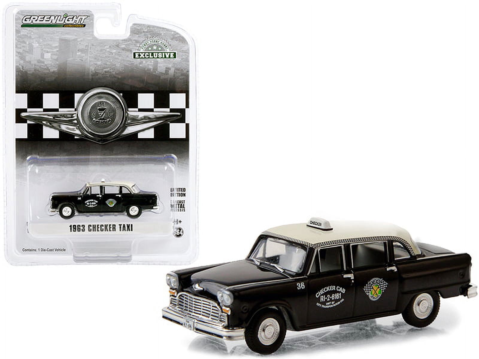 PACK OF 2 - "1963 Checker Taxi Black with Cream Top Checker Cab ...