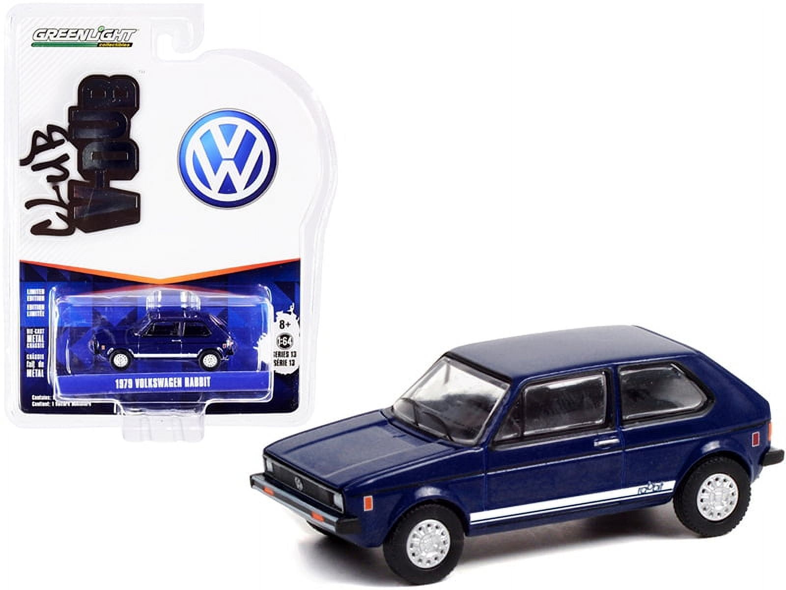 PACK OF 2 - "1979 Volkswagen Rabbit Tarpon Blue with White Stripes Club ...