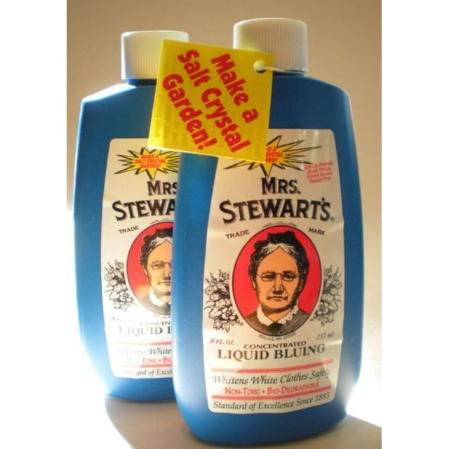 PACK OF 2 BOTTLES - Mrs. Stewart's Concentrated Liquid Bluing - 8 Fl oz each bottle - Walmart.com