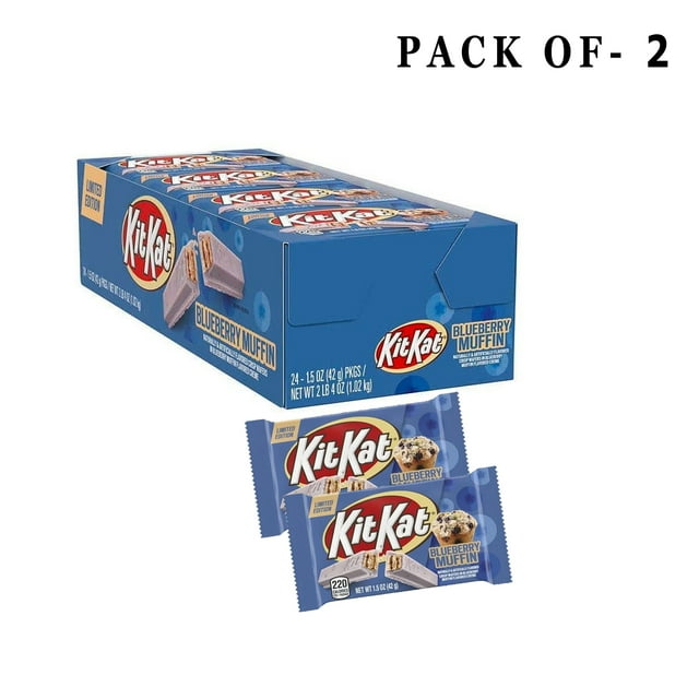 PACK OF 2 KIT-KAT BLUEBERRY MUFFIN LIMITED EDITION CANDY BAR | 1.5 OZ ...