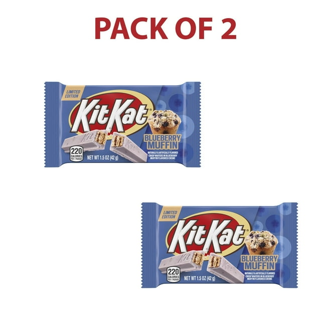 PACK OF 2 KIT-KAT BLUEBERRY MUFFIN LIMITED EDITION CANDY BAR | 1.5 OZ ...