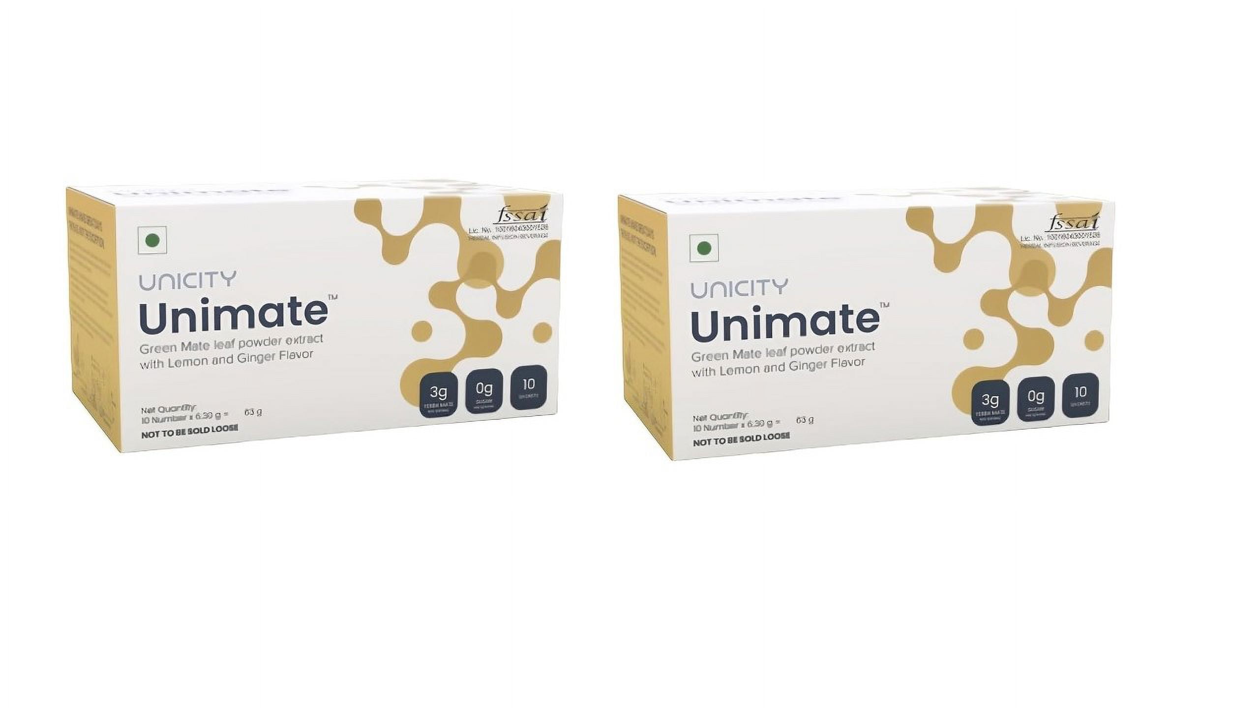 PACK OF 2 X UNICITY UNIMATE LEMON GINGER (10 SACHETS) - Walmart.com