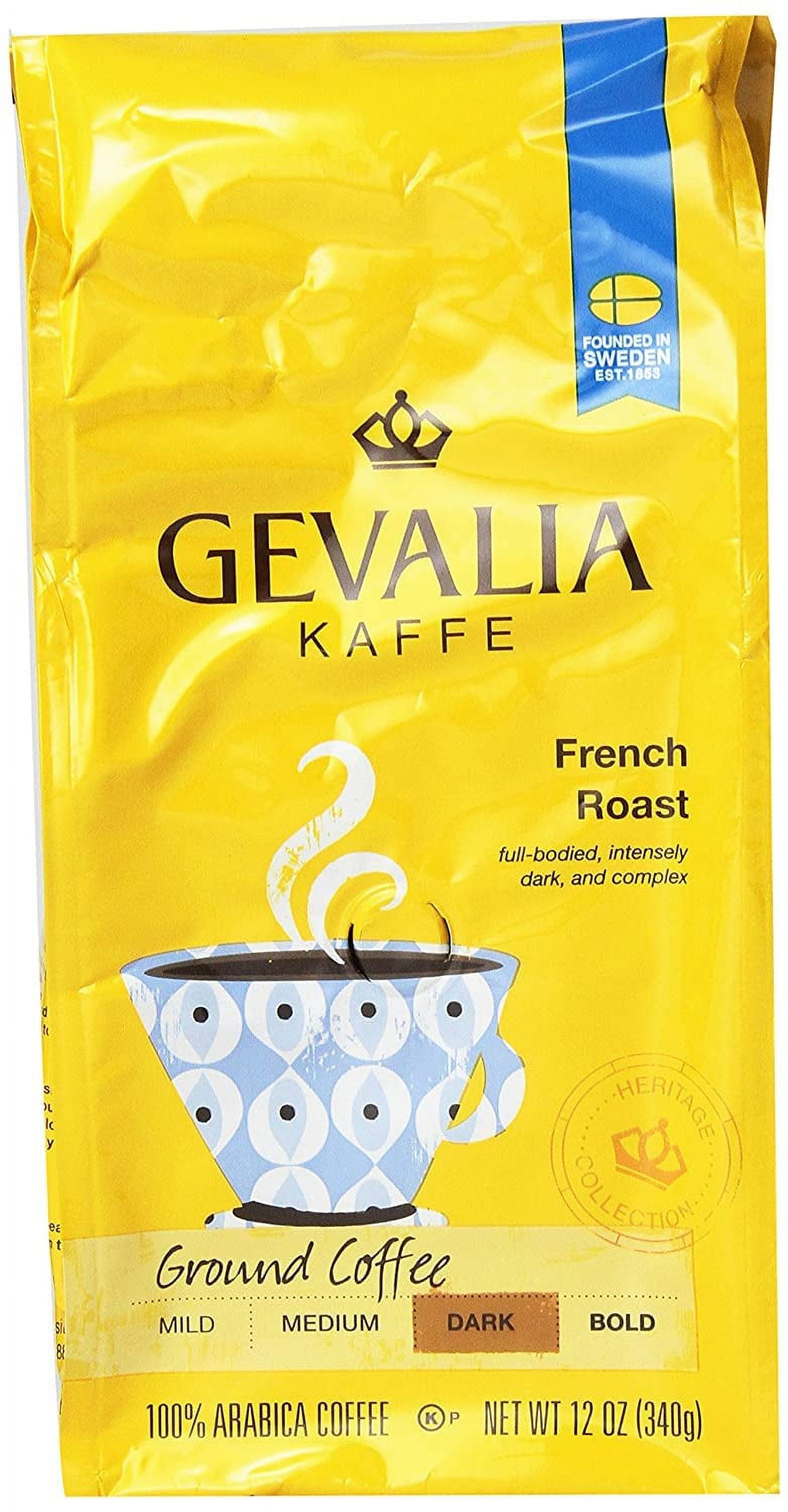 PACK OF 5 - Kaffe French Dark Roast Ground Coffee, 12 OZ (340g ...