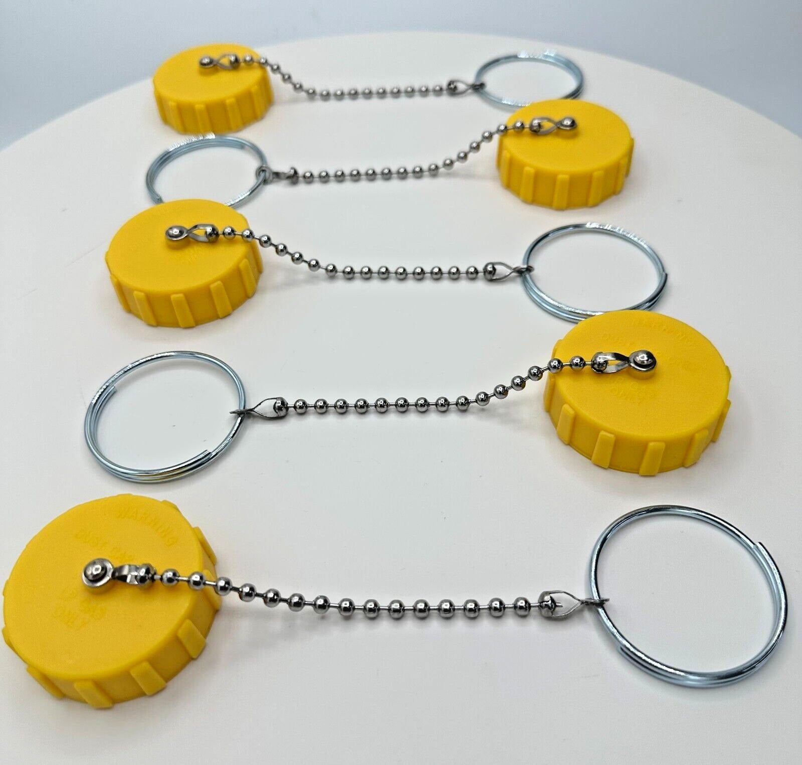 PACK OF 5 PROPANE TANK 1-3/4" ACME FILL VALVE CAP WITH TETHER CHAIN ...