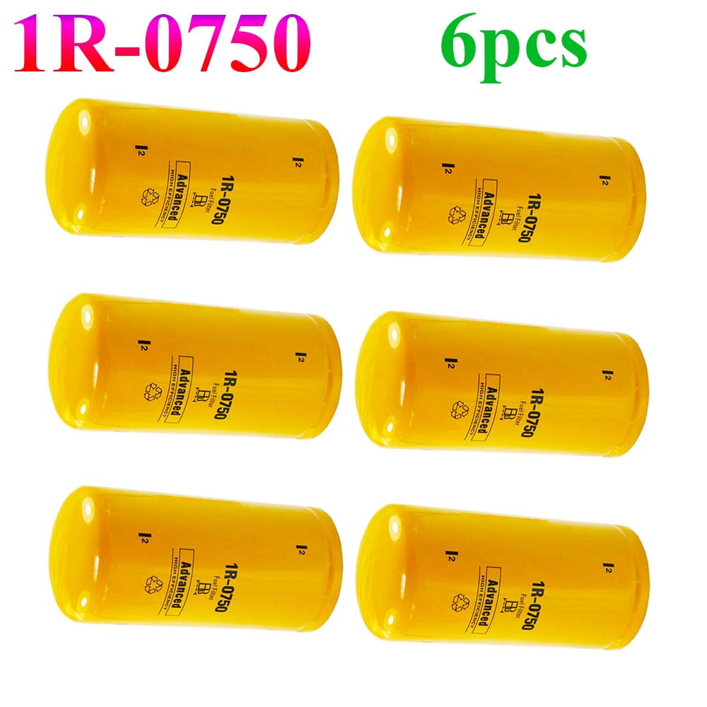 (PACK OF 6) 1R-0750 Fuel Filter Duramax Fit CAT Caterpillar 1R0750 USA ...