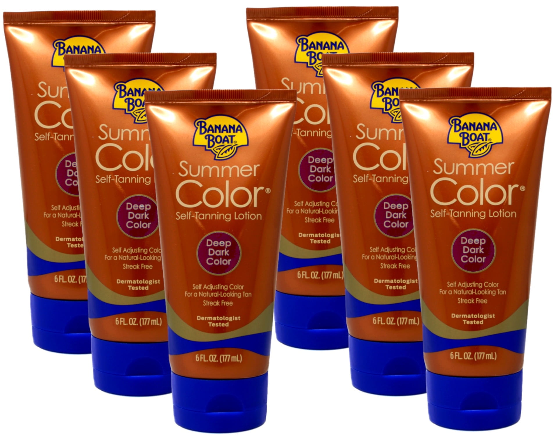 PACK OF 6 - Summer Color Self-Tanning Deep Dark Color - 6 Ounces ...