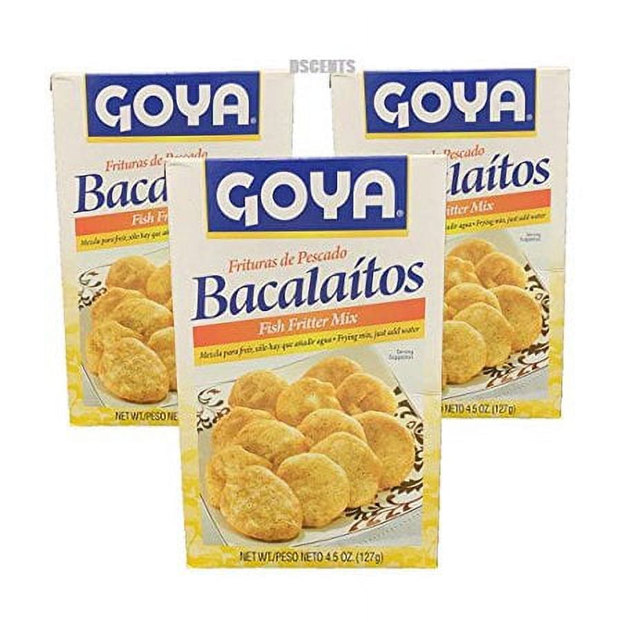GOYA Bacalaitos Codfish Fritter Mix, 4.5oz Pack of 3, Caribbean Food ...