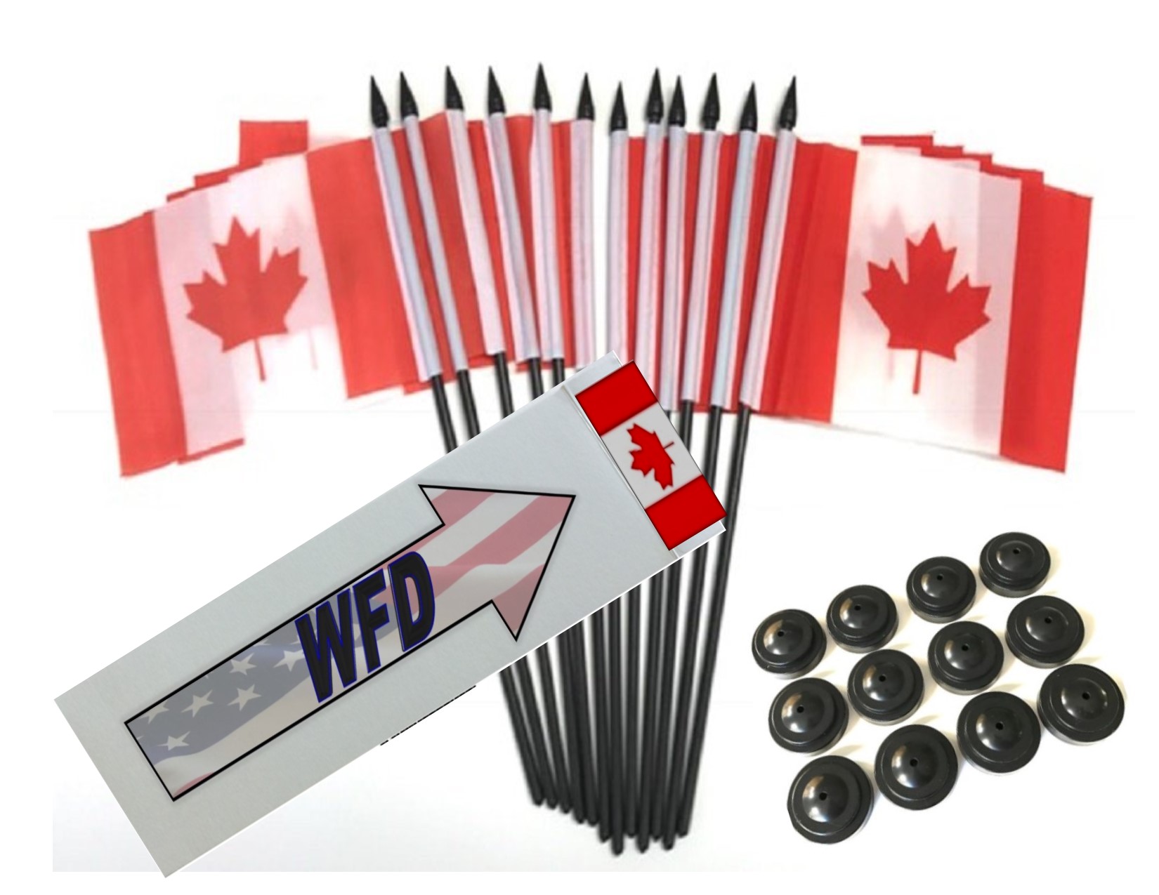 PACK of 12 4"x6" Canada Miniature Desk & Table Flags, 1 Dozen 4"x 6 ...