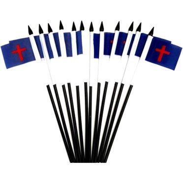 2 Germany Miniature Desk & Hand Waving Flags Set - Includes 2 Rayon 4 ...