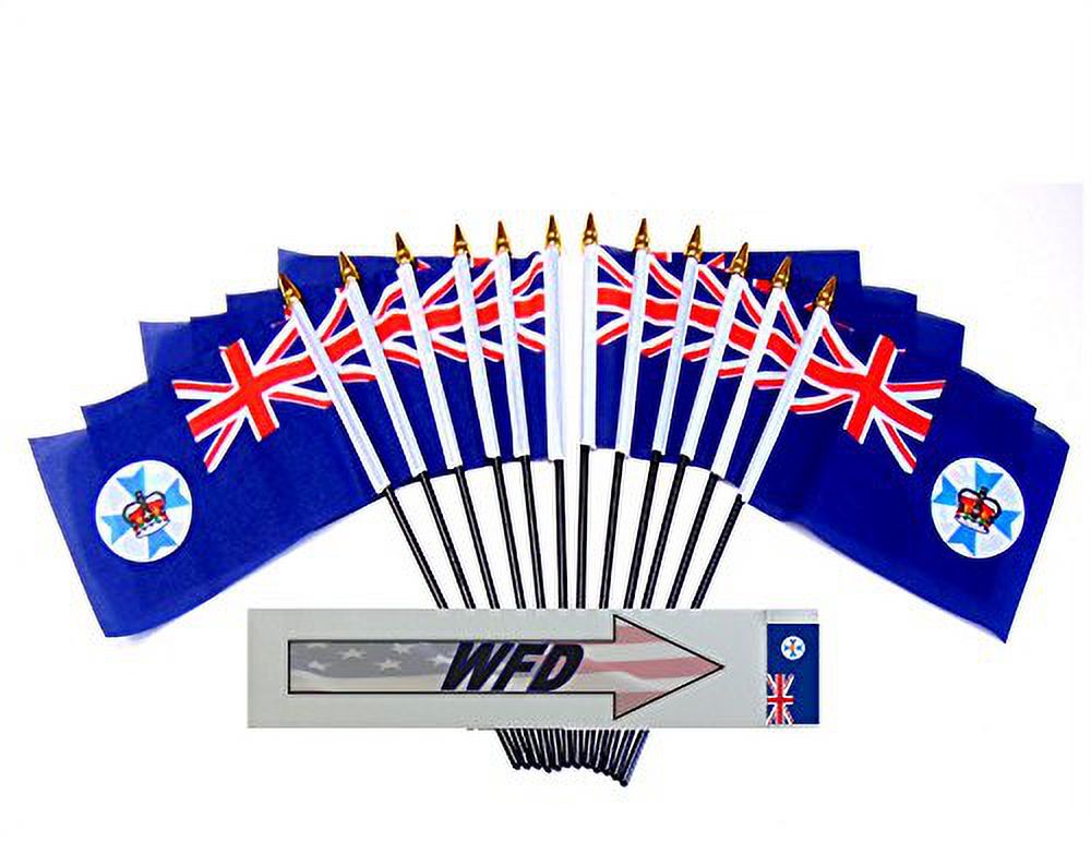 PACK of 12 4"x6" Queensland Miniature Desk & Table Flags, 1 Dozen 4"x 6 ...