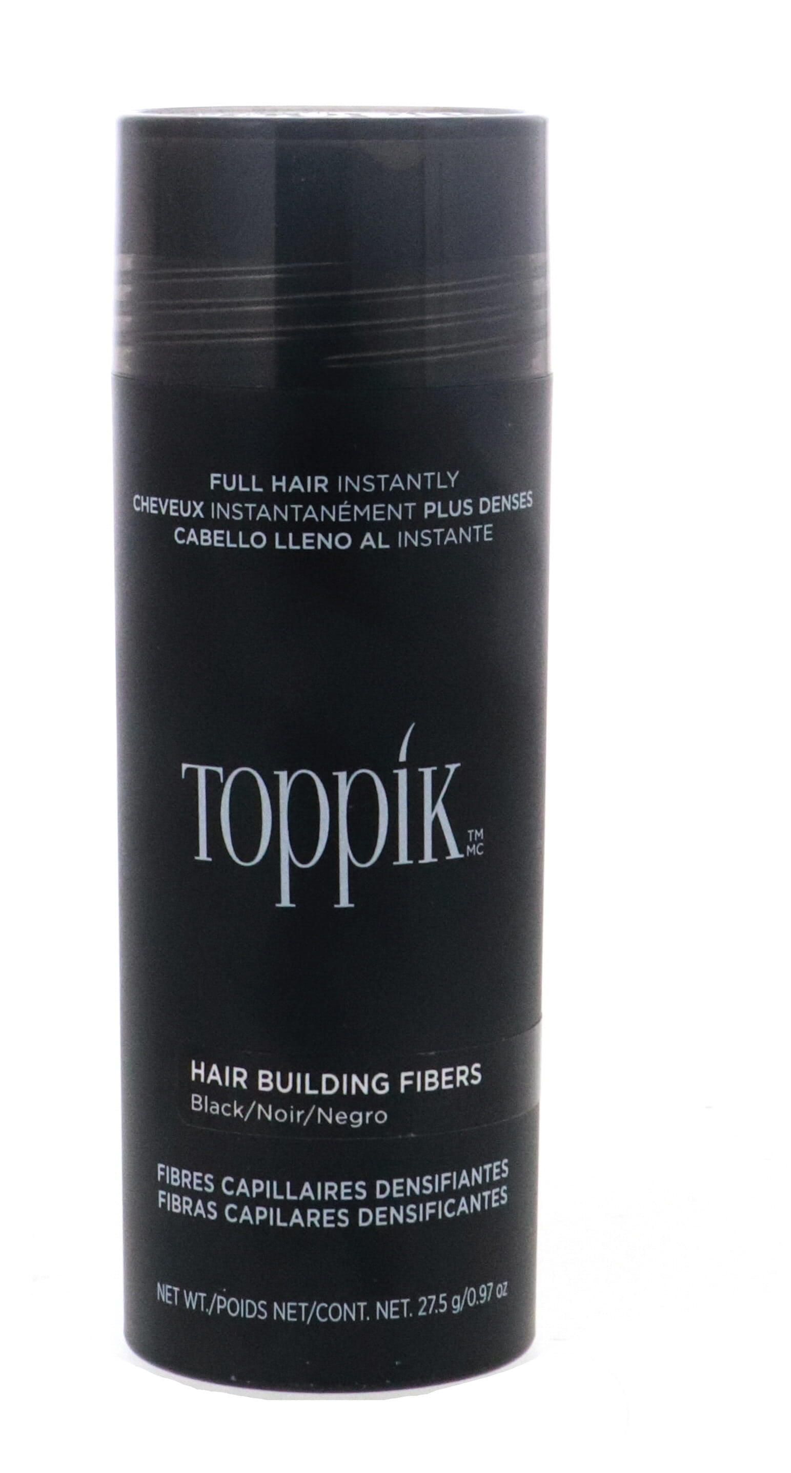 PACK of 2 TO'P-PIK Black 27.5 g / 0.97 oz Hair Building Fibers, Fill In ...