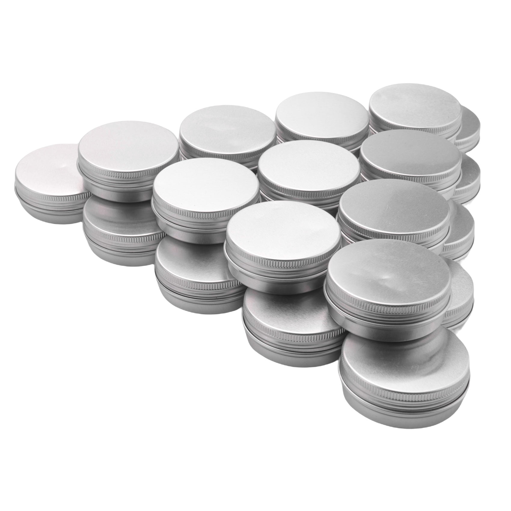 PACK of 25 - 15ml Aluminium Tin Make up Candle Pots Capacity Empty Big ...