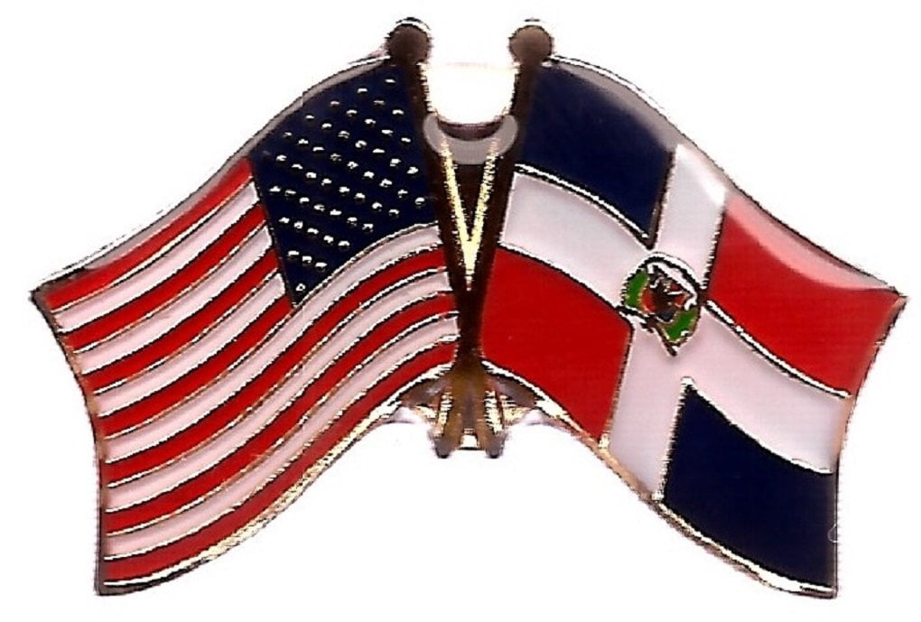 PACK of 3 Dominican Republic & US Crossed Double Flag Lapel Pins ...
