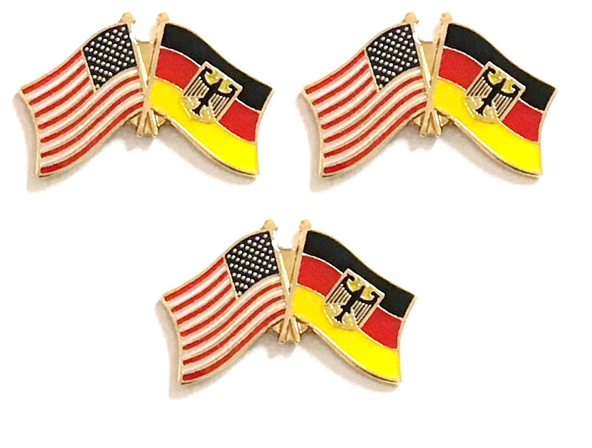 Germany Eagle & US Crossed Double Flag Lapel Pins, Pack of 3 - Walmart.com