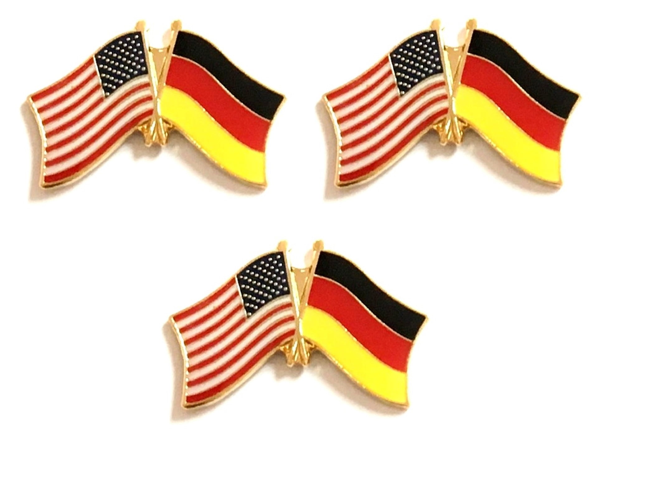 Germany & US Crossed Double Flag Lapel Pins, Pack of 3 - Walmart.com