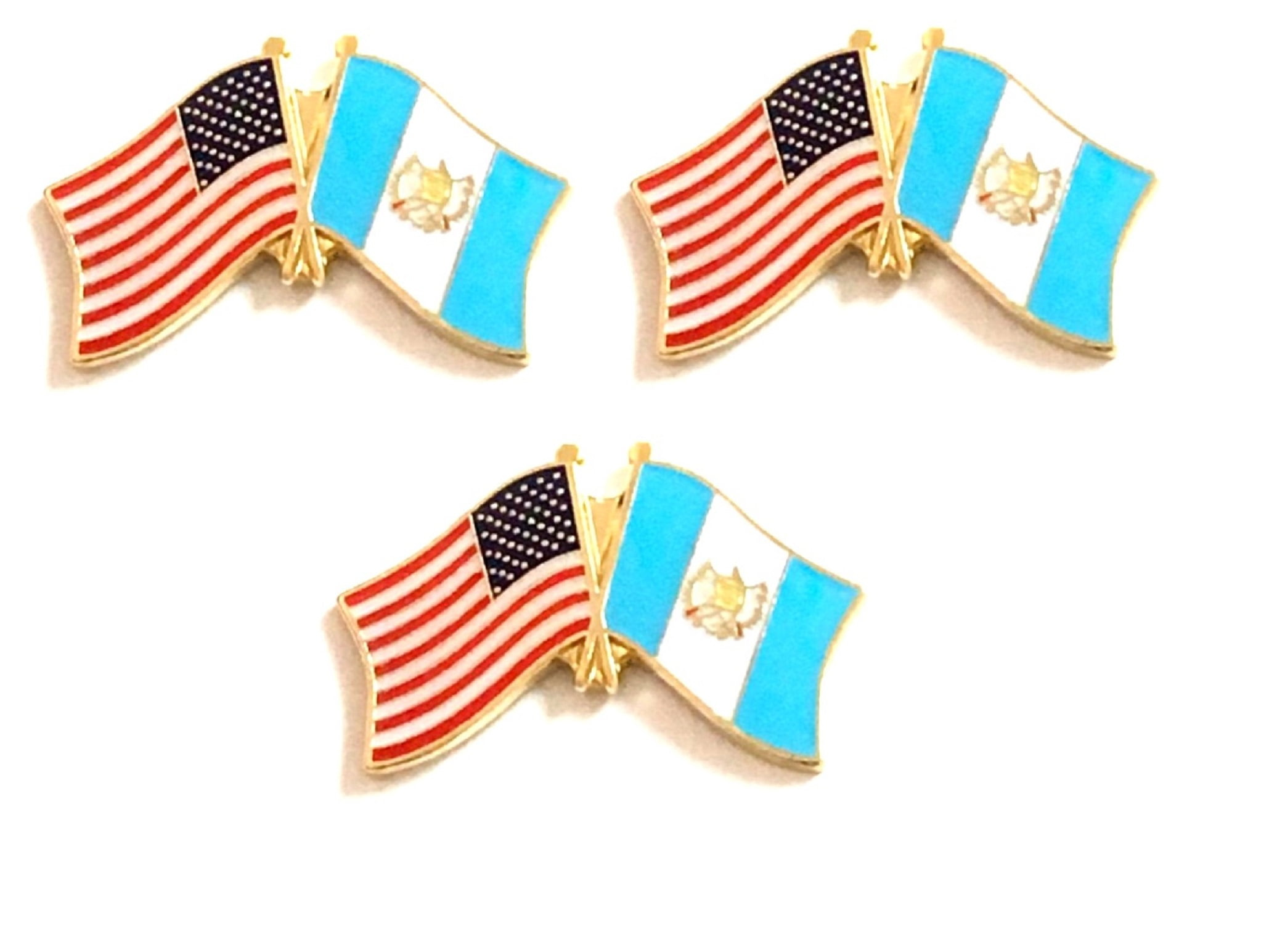 Guatemala & US Crossed Double Flag Lapel Pins, Pack of 3 - Walmart.com