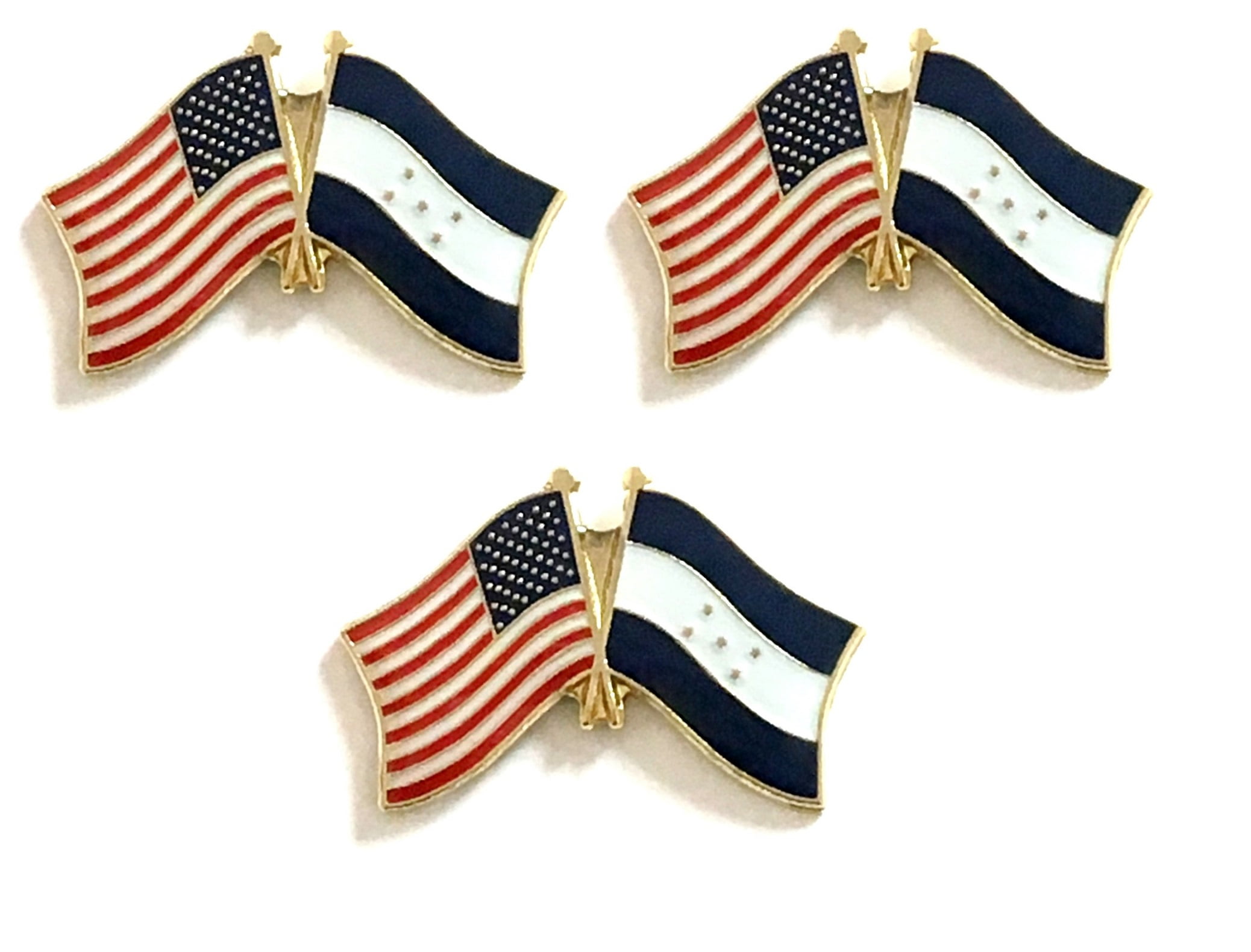 Honduras & US Crossed Double Flag Lapel Pins, Pack of 3 - Walmart.com
