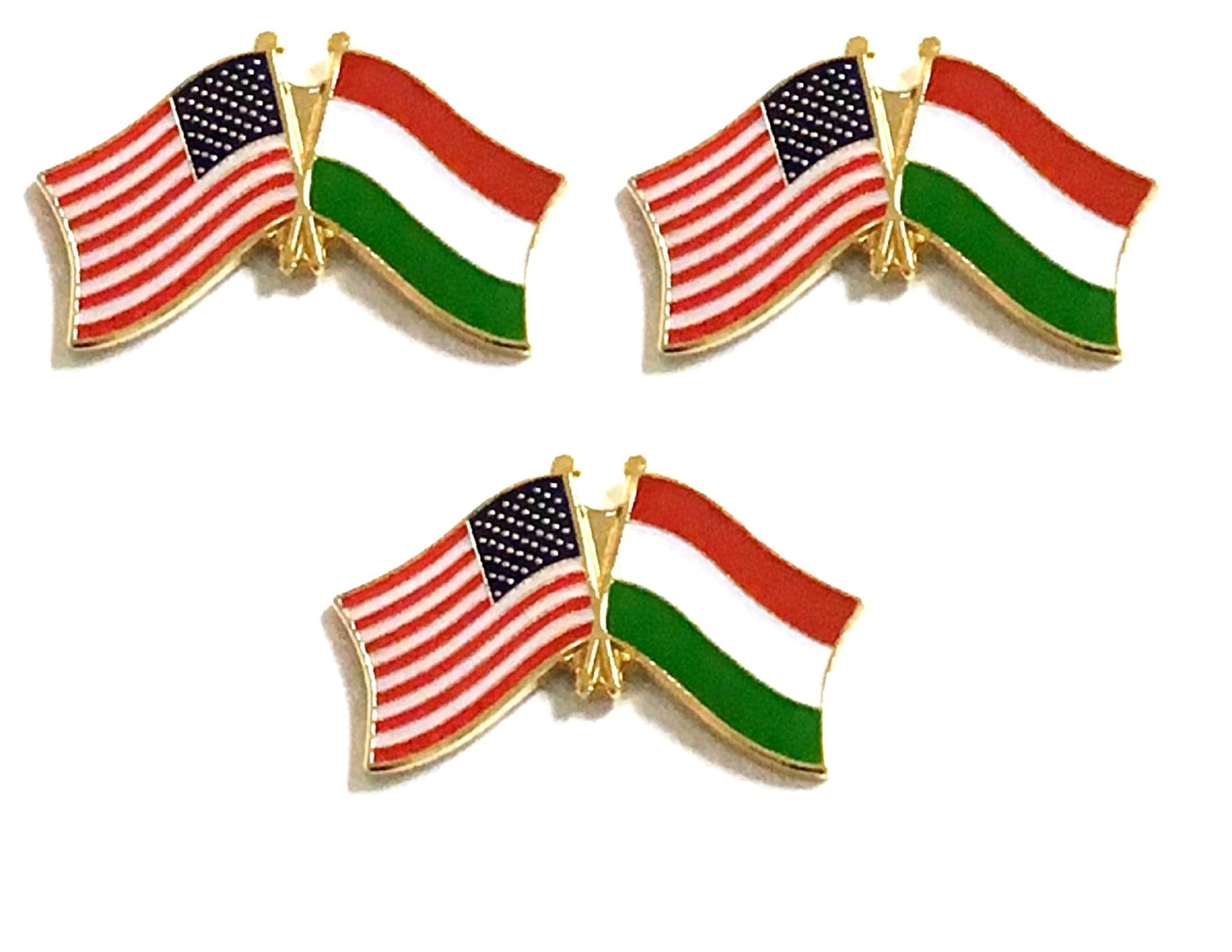 Hungary & US Crossed Double Flag Lapel Pins, Pack of 3 - Walmart.com