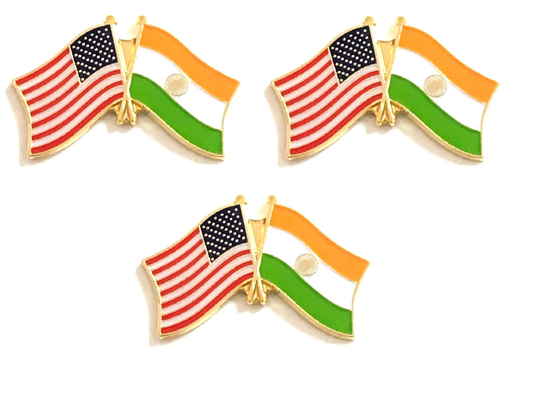 India & US Crossed Double Flag Lapel Pins, Pack of 3 - Walmart.com