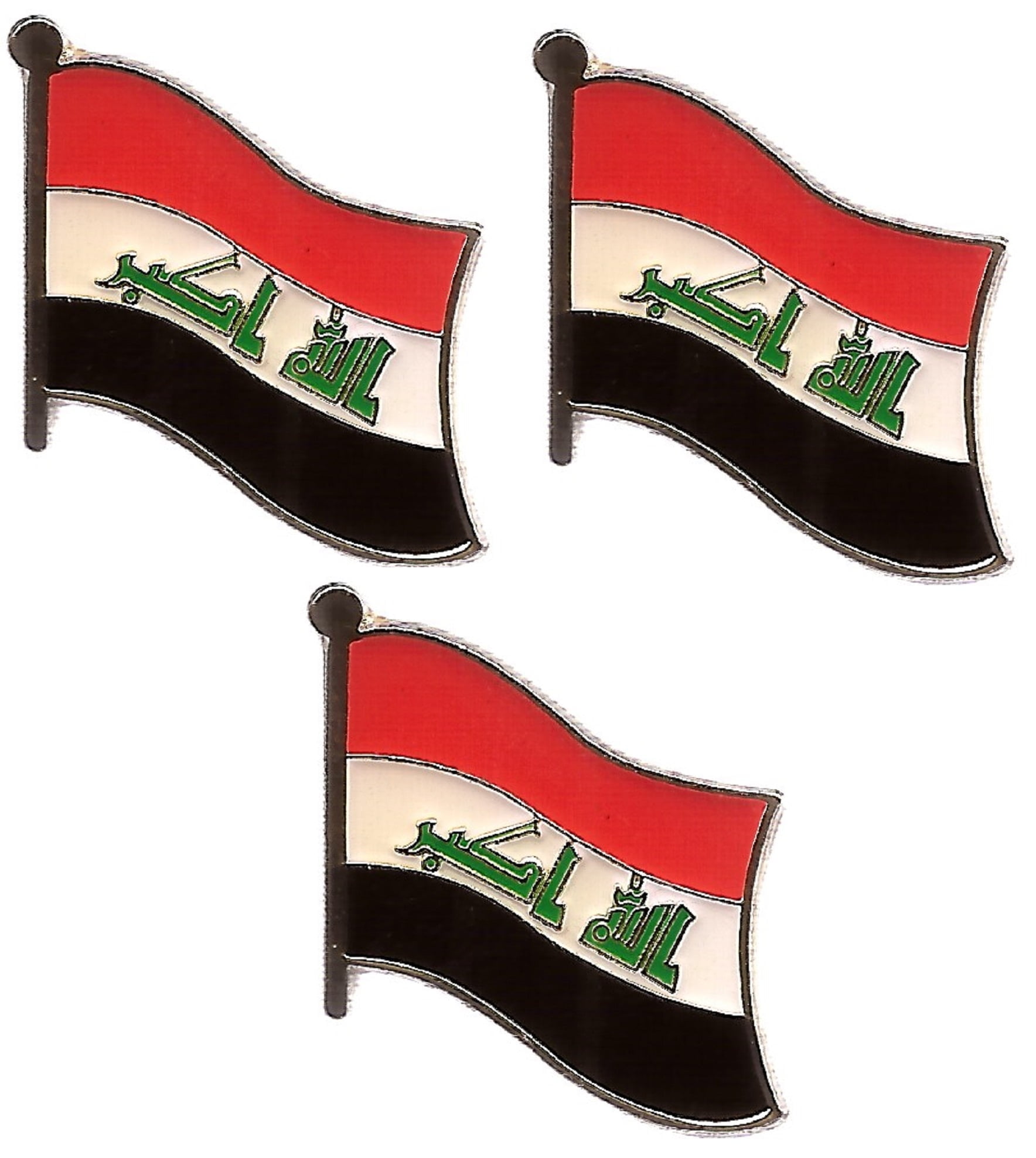 Iraq Single Flag Lapel Pins, Pack of 3 - Walmart.com