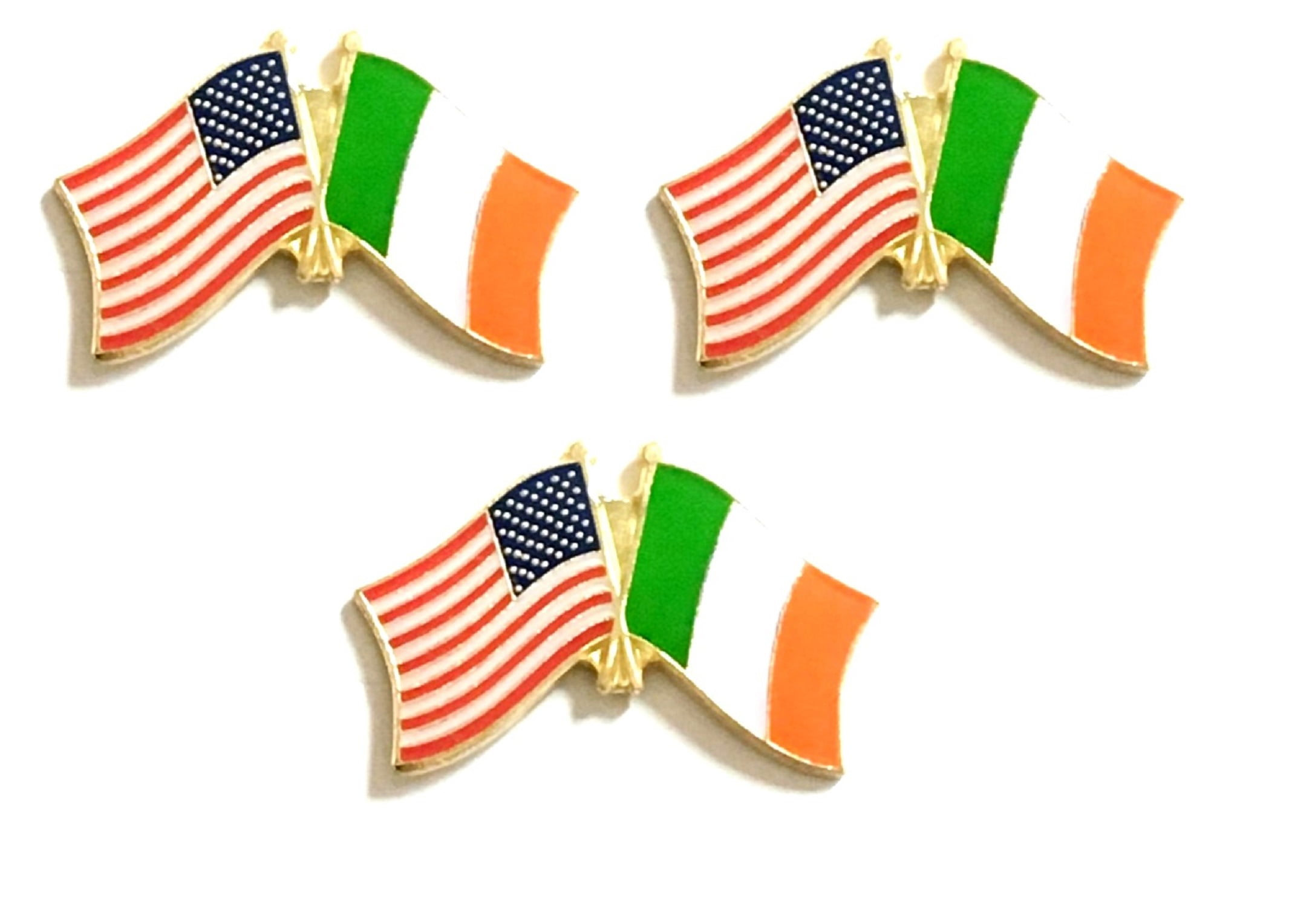 Ireland & US Crossed Double Flag Lapel Pins, Pack of 3 - Walmart.com