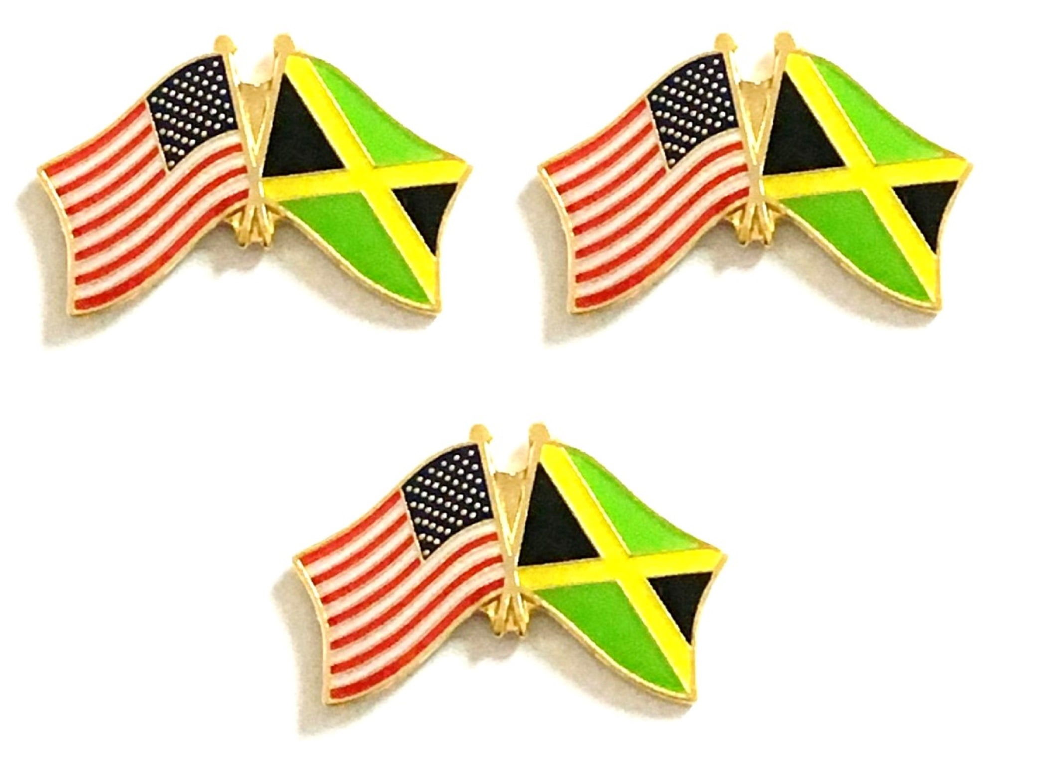 Jamaica & US Crossed Double Flag Lapel Pins, Pack of 3 - Walmart.com
