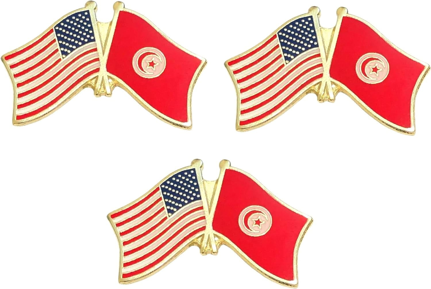 PACK of 3 National Country Flag & US Crossed Double Flag Lapel Pins ... PACK of 3 National Country Flag & US Crossed Double Flag Lapel Pins ...