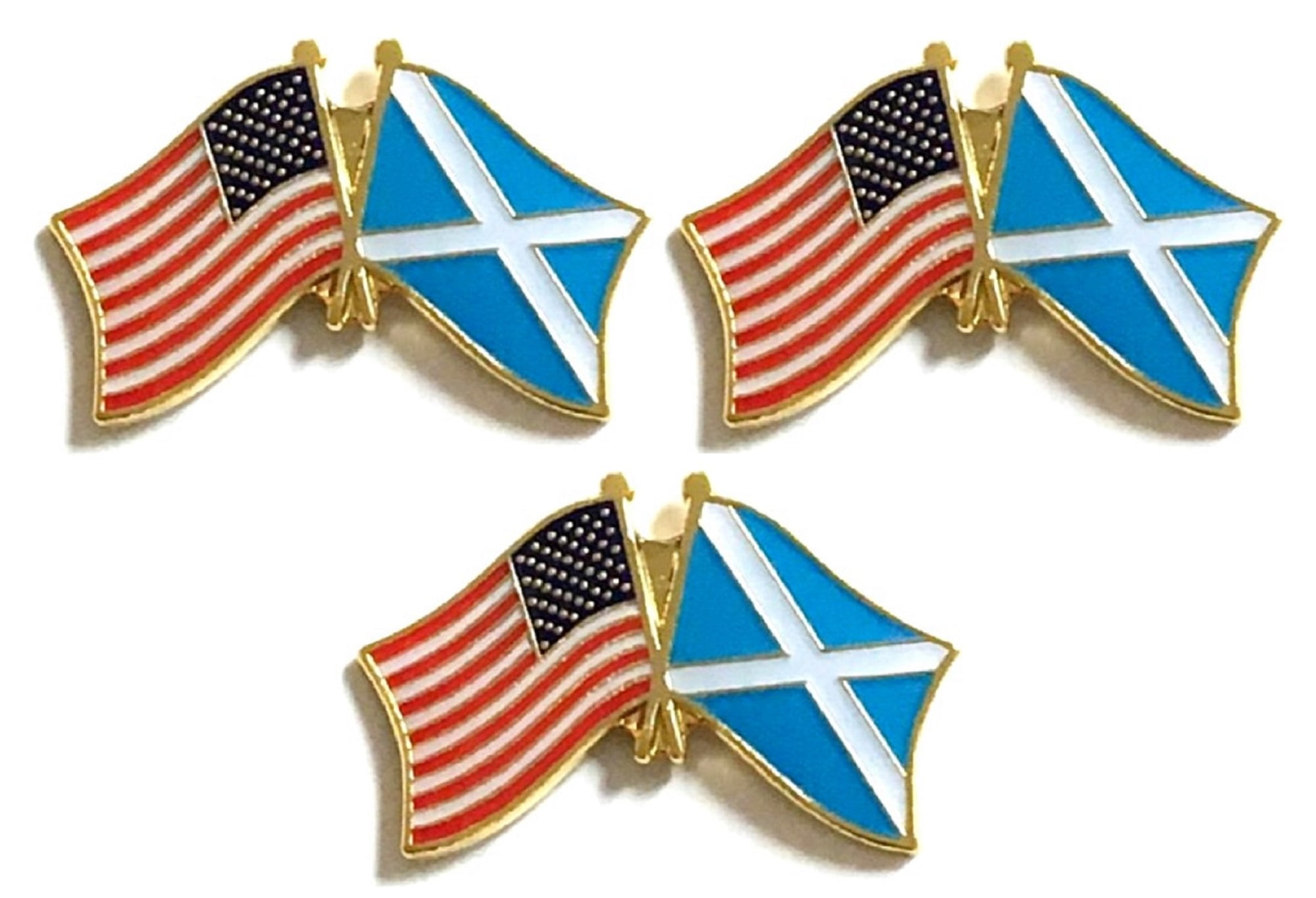 Scotland Cross & US Crossed Double Flag Lapel Pins, Pack of 3 - Walmart.com